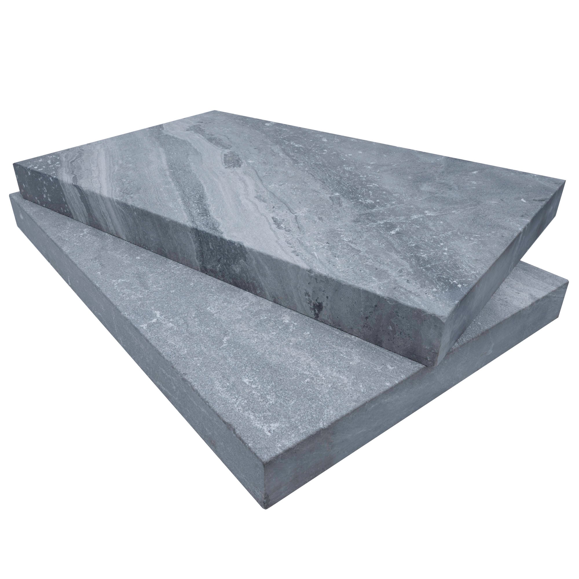 Aegean Grey Marble 14x24x2 2IN Eased Edge Coping | STONELUX