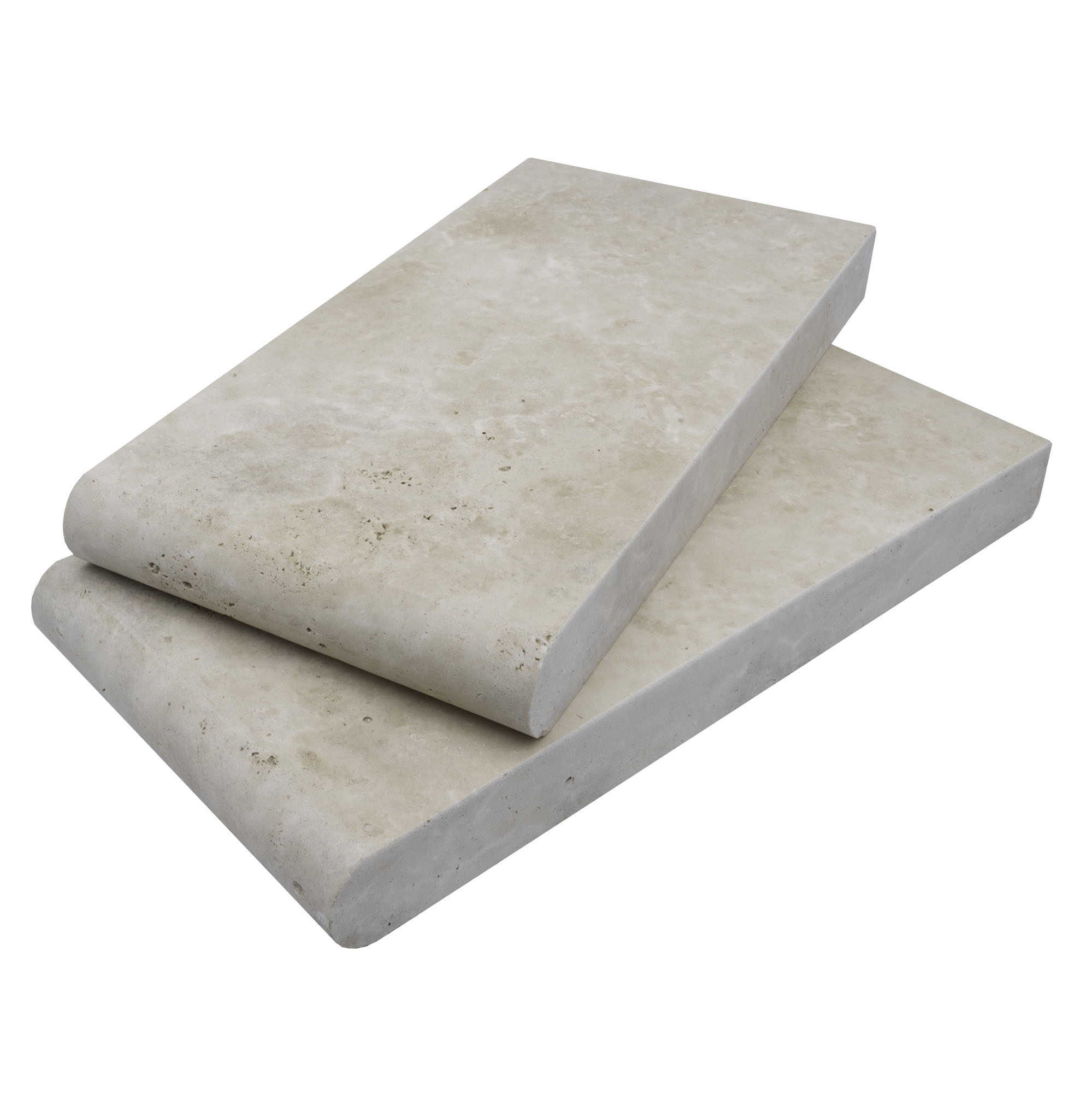 Ivory Travertine 6x12x3cm Bullnose Coping - Premium | STONELUX
