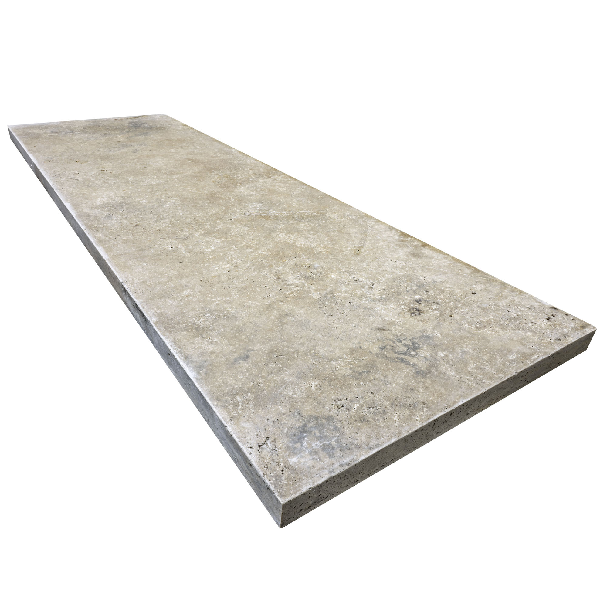 Philly Travertine 24x72x2 2IN Eased Edge Tread | STONELUX