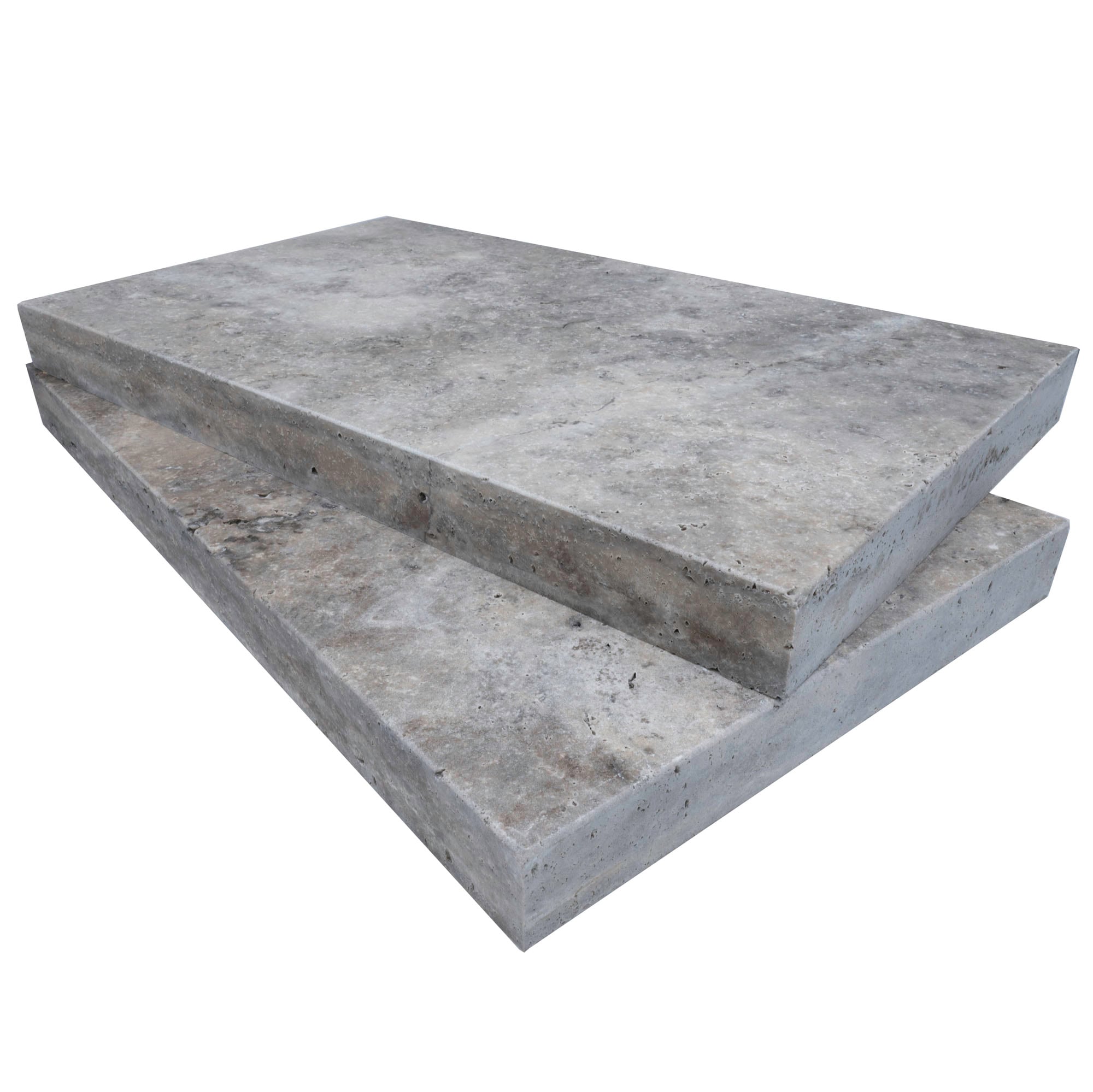 Silver Travertine 14x24x2 2IN Eased Edge Coping | STONELUX