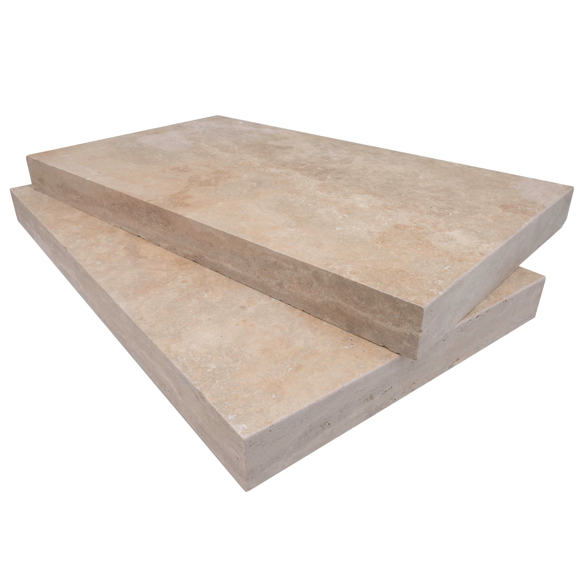 Walnut Travertine 14x24x2 2IN Eased Edge Coping | STONELUX
