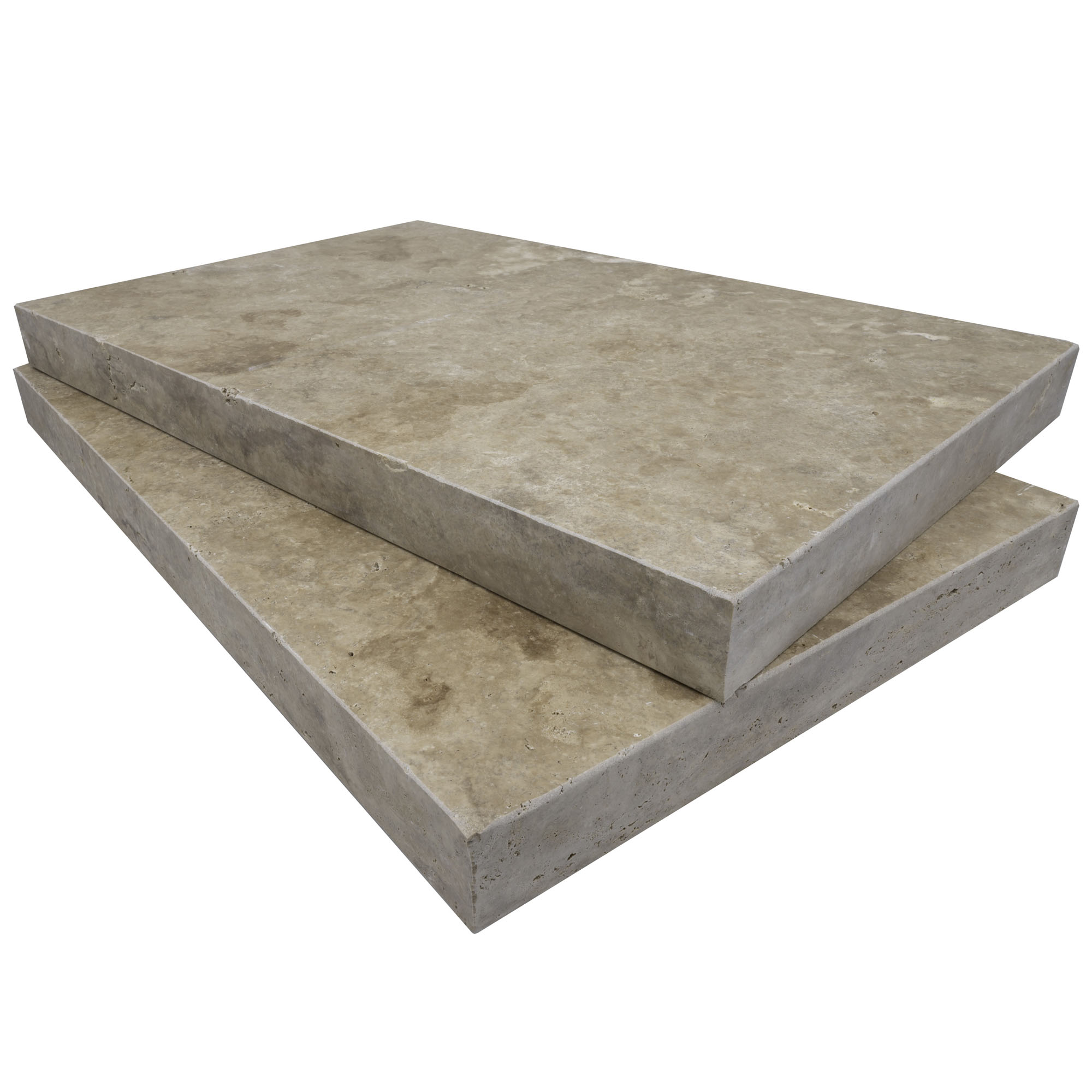Walnut Travertine 16x24x2 2IN Eased Edge Coping | STONELUX