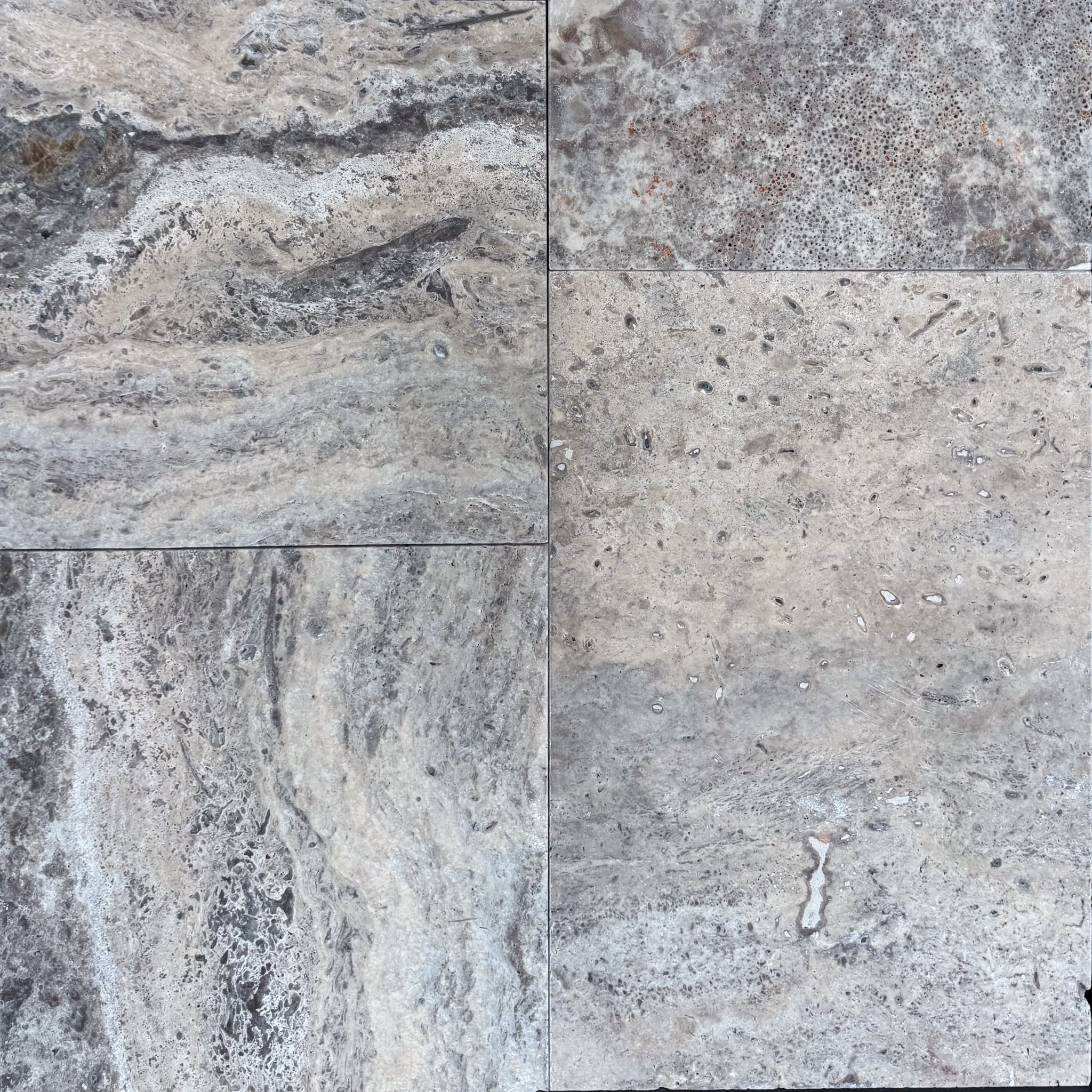 Silver Travertine French Pattern 3CM Paver - Select | STONELUX